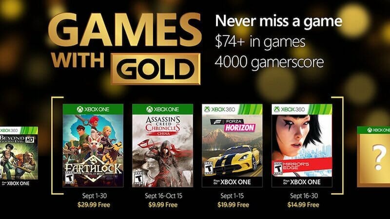 Xbox One September Gold games revealed